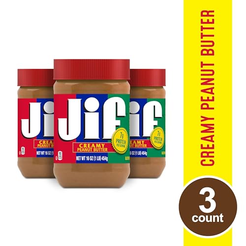 Jif Creamy Peanut Butter, 16 Ounces (Pack of 3)