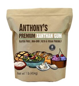 anthony's xanthan gum, 1 lb, batch tested gluten free, keto friendly, product of usa