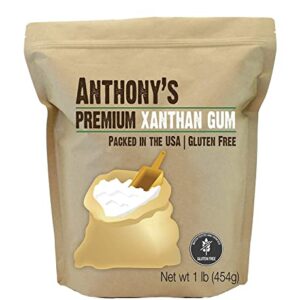 Anthony's Xanthan Gum, 1 lb, Batch Tested Gluten Free, Keto Friendly, Product of USA