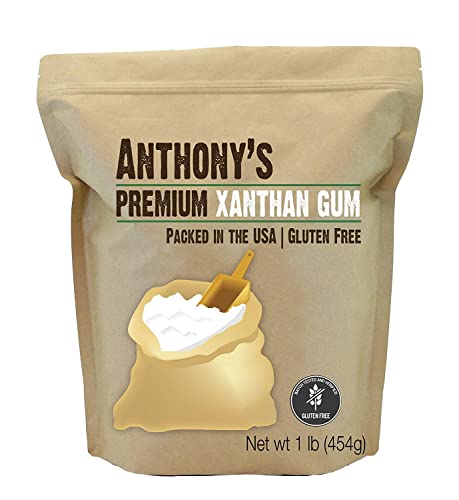 Anthony's Xanthan Gum, 1 lb, Batch Tested Gluten Free, Keto Friendly, Product of USA