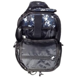 NexPak 12" 800cu. in. Tactical Sling Shoulder Hiking Backpack TL312 DMBK DIGITAL CAMOUFLAGE Navy Blue