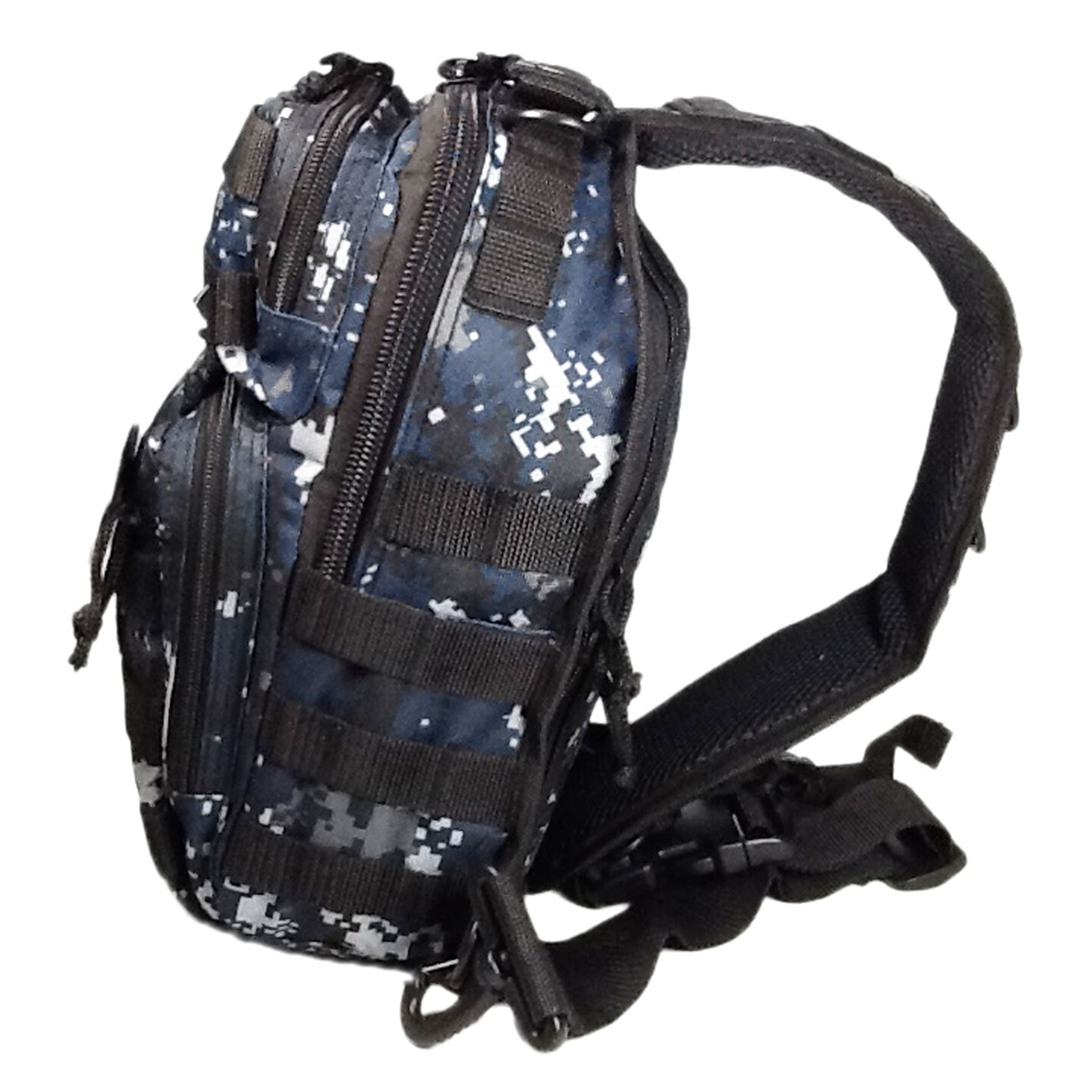 NexPak 12" 800cu. in. Tactical Sling Shoulder Hiking Backpack TL312 DMBK DIGITAL CAMOUFLAGE Navy Blue