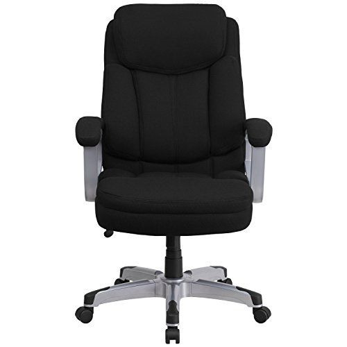 Flash Furniture HERCULES Series Big & Tall 500 lb. Rated Black Fabric Executive Swivel Ergonomic Office Chair with Arms