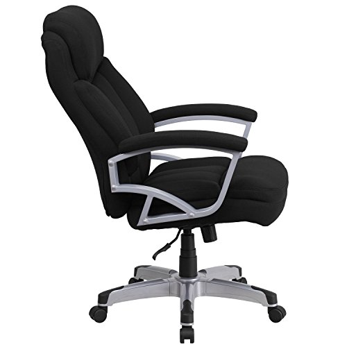 Flash Furniture HERCULES Series Big & Tall 500 lb. Rated Black Fabric Executive Swivel Ergonomic Office Chair with Arms