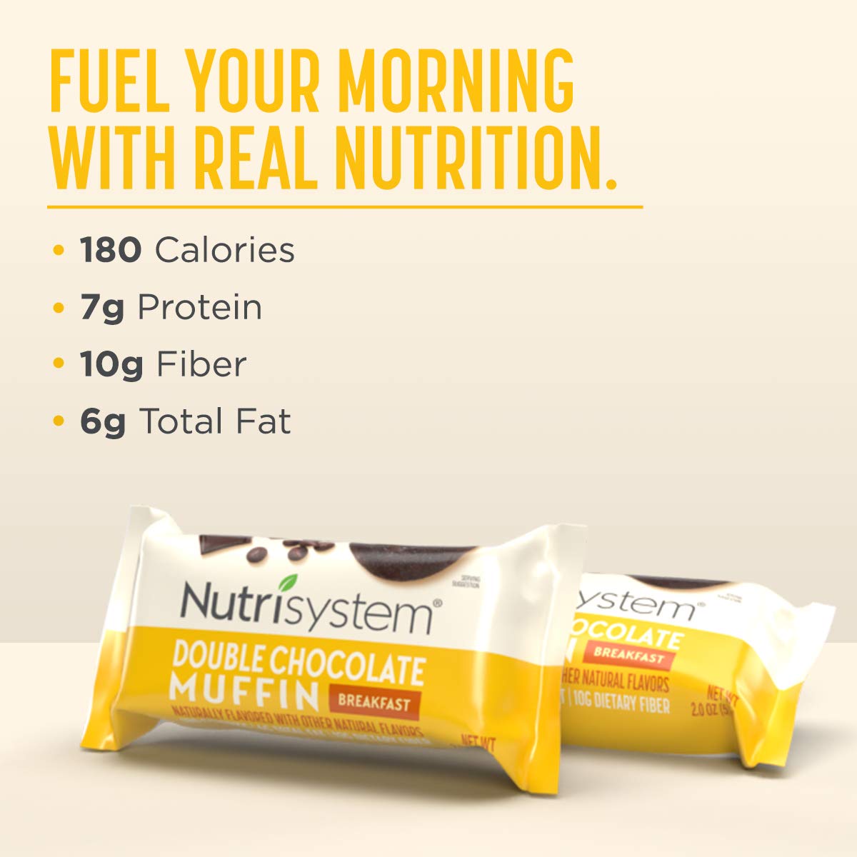 Nutrisystem® Double Chocolate Breakfast Muffins Pack, Helps Support Weight Loss - 16 Count