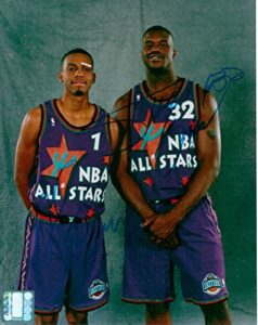 kirkland shaq and penny hardaway 8 x 10 photo autograph on glossy photo paper