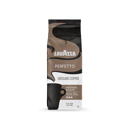 Lavazza Perfetto Ground Coffee Blend, Dark Roast, 100% Arabica, Full-bodied, 12 oz - Packaging May Vary