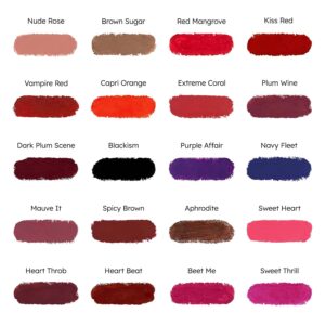 Ruby Kisses Lipstick, Black Color, Matte Finish, Long-Lasting, Highly Pigmented, Smooth Apply, Full Coverage Lip Color Makeup (Blackism)