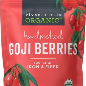 Organic Dried Goji Berries - Non-GMO and Vegan Goji Berries Organic, Perfect for Baking, Teas and Snacks for Adults (1 lb)