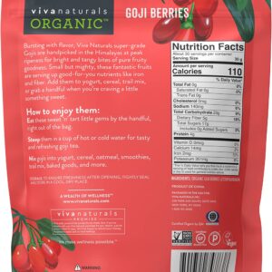 Organic Dried Goji Berries - Non-GMO and Vegan Goji Berries Organic, Perfect for Baking, Teas and Snacks for Adults (1 lb)