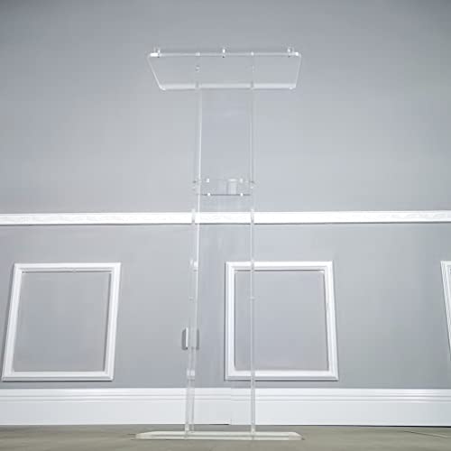 FixtureDisplays® 18"W X 12"D X 42.5" H Acrylic Podium Plexiglass Church Pulpit School Lectern Event Reception Hostess Stand Desk 15198