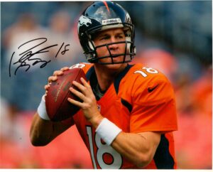 kirkland signature peyton manning autograph 8 x 10 photo display on glossy photo paper