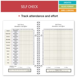 Student Planner Daily Format for Elementary School (S85-Red) 5.5 x 8.5