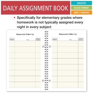 Student Planner Daily Format for Elementary School (S85-Red) 5.5 x 8.5