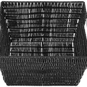 Whitmor Black Rattique Storage Tote