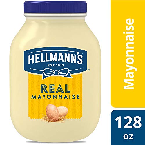 Hellmann's Real Mayonnaise Jar, Condiment for Sandwiches, Salads, Mayo Made with 100% Cage Free Eggs, Gluten Free 1 gallon 128 oz, Pack of 1