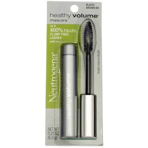 neutrogena healthy volume mascara, black/brown [03], 0.21 oz (pack of 2)