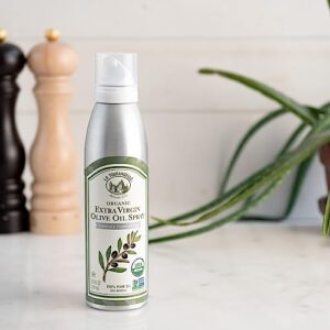 La Tourangelle Extra Virgin Olive Oil Spray, Cold-Pressed Extra Virgin, All-Natural, Artisanal, Great for Cooking, Sauteing, Grilling, and Dressing, Cooking Spray Oil, 5 fl oz