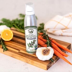 La Tourangelle Extra Virgin Olive Oil Spray, Cold-Pressed Extra Virgin, All-Natural, Artisanal, Great for Cooking, Sauteing, Grilling, and Dressing, Cooking Spray Oil, 5 fl oz