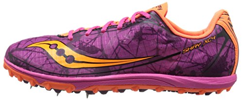 Saucony Women's Shay XC4-W, Raspberry/Vizi Orange, 6 M US