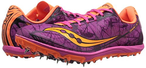 Saucony Women's Shay XC4-W, Raspberry/Vizi Orange, 6 M US