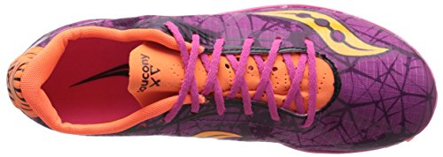 Saucony Women's Shay XC4-W, Raspberry/Vizi Orange, 6 M US