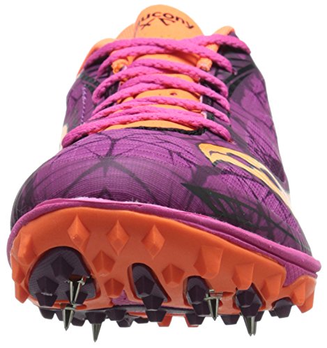 Saucony Women's Shay XC4-W, Raspberry/Vizi Orange, 6 M US