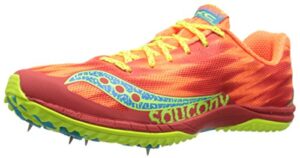 saucony women's kilkenny xc5 flat w, vizi orange/citron, 9.5 m us