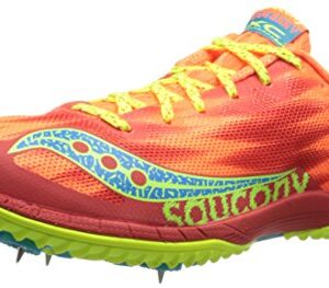 Saucony Women's Kilkenny XC5 Flat W, Vizi Orange/Citron, 9.5 M US