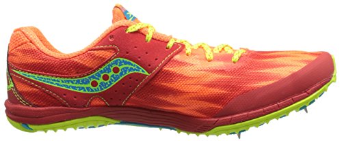 Saucony Women's Kilkenny XC5 Flat W, Vizi Orange/Citron, 9.5 M US