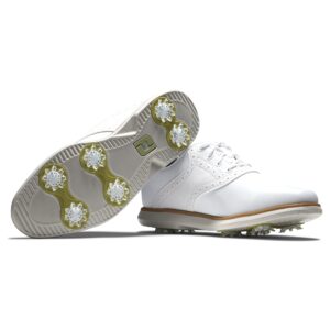 FootJoy Women's Traditions Golf Shoe, White/White, 9