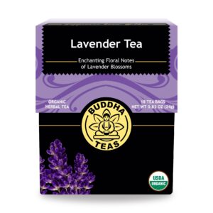 buddha teas organic lavender tea - ou kosher, usda organic, ccof organic, 18 bleach-free tea bags