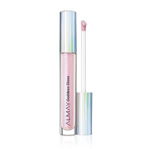 almay lip gloss, non-sticky lip makeup, holographic glitter finish, hypoallergenic, 200 angelic, 0.9 oz