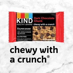 KIND Healthy Grains Bars, Dark Chocolate Chunk, Healthy Snacks, Gluten Free, 5 Count