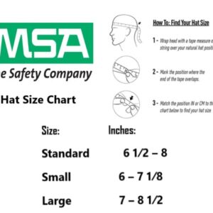 MSA 468096 Staz-On Replacement 4 Point Suspension -Size: Large, Skullgard Helmet Accessory, Cap/Hat-Style Hard Hat Suspension, Adjustable Component, Replaceable & Durable Gear