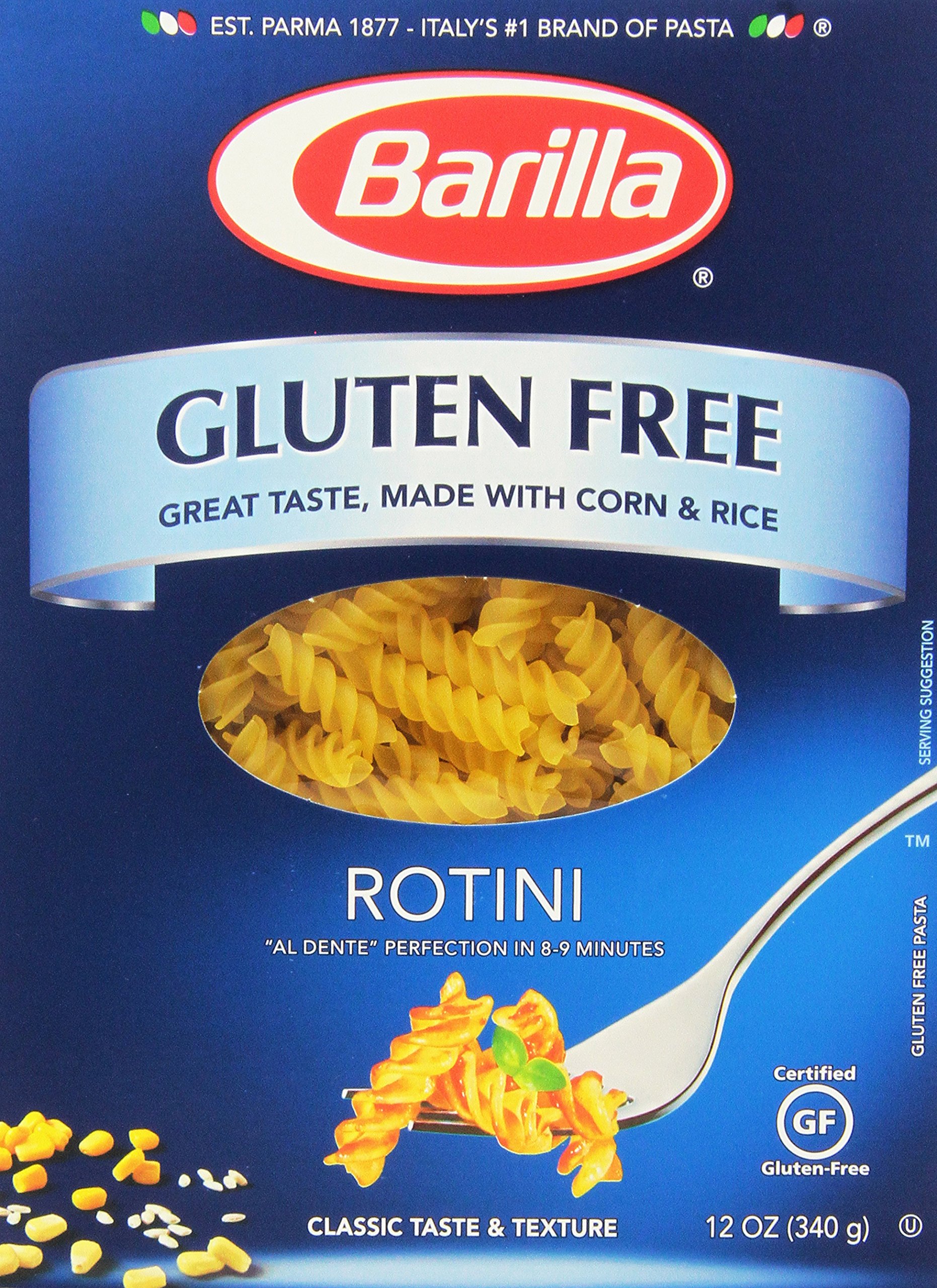 Barilla Gluten Free Rotini, 12 oz (Pack of 8)