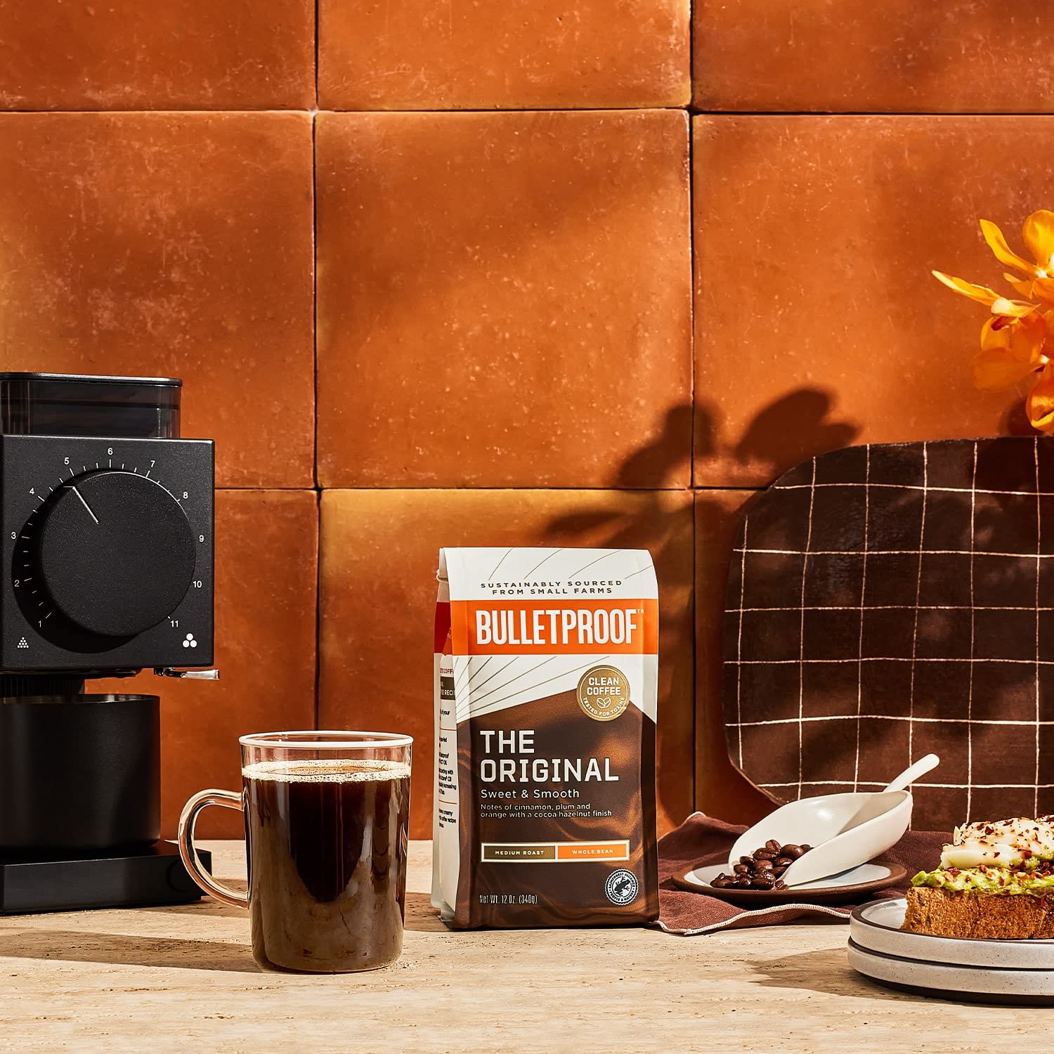 Bulletproof Original Medium Roast Whole Bean Coffee, 12 Ounces, 100% Arabica Coffee Sourced from Guatemala, Colombia, & El Salvador