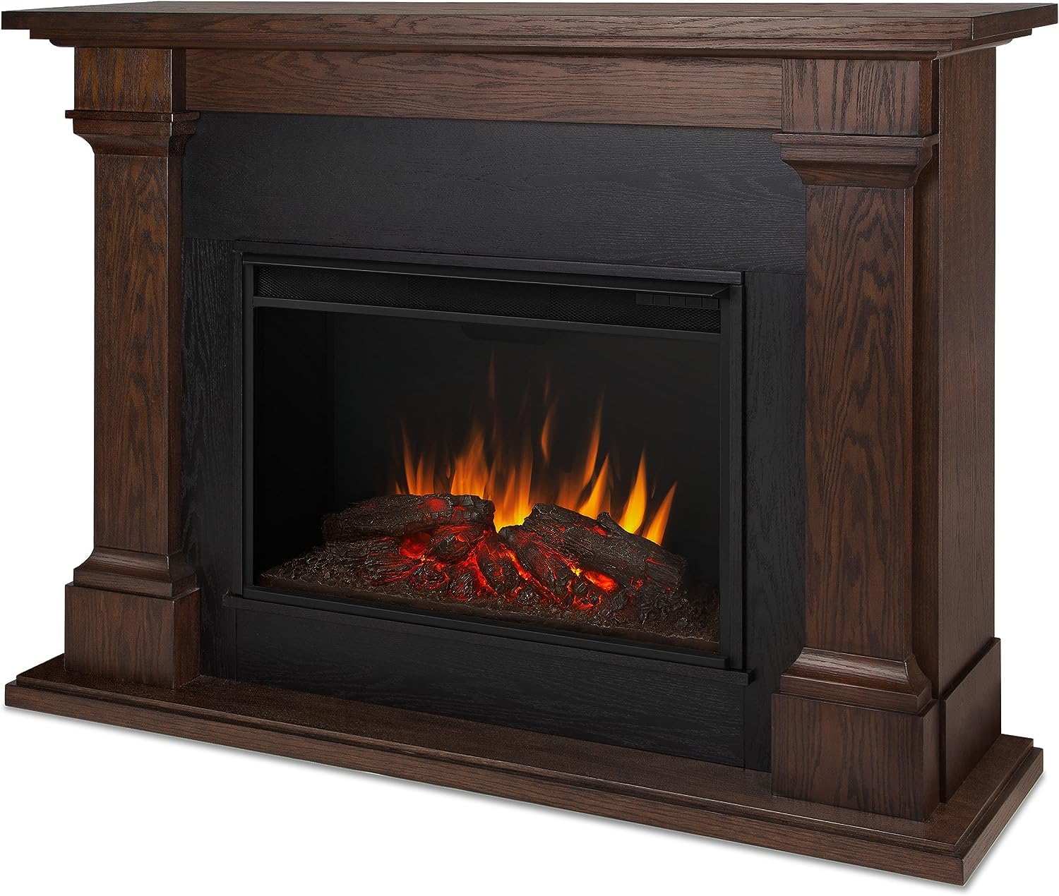 Callaway 63" Grand Electric Fireplace in Chestnut Oak by Real Flame