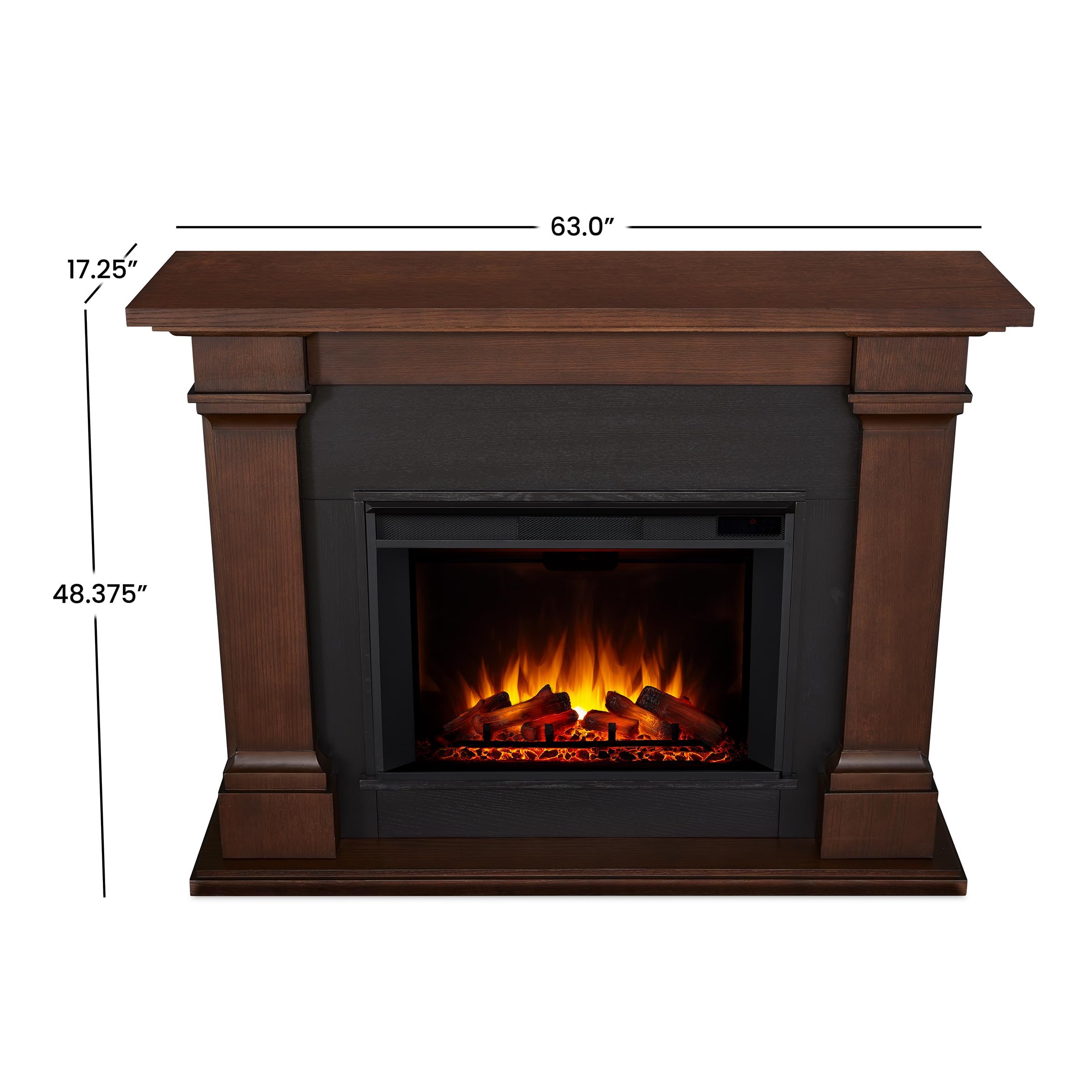 Callaway 63" Grand Electric Fireplace in Chestnut Oak by Real Flame