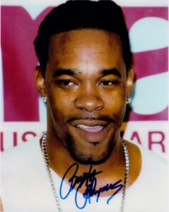 kirkland busta rhymes 8 x 10 photo display autograph on glossy photo paper