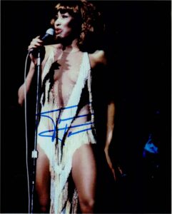 kirkland tina turner 8 x 10 photo display autograph on glossy photo paper