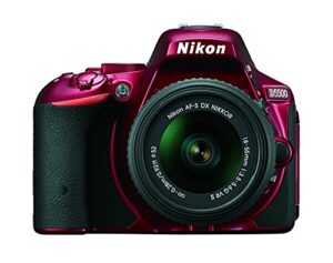 nikon d5500 dx-format digital slr w/ 18-55mm vr ii kit (red)