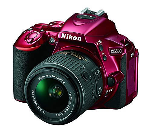 Nikon D5500 DX-format Digital SLR w/ 18-55mm VR II Kit (Red)