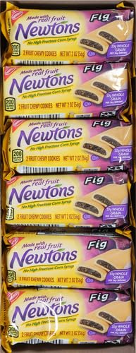 Newtons Soft & Fruit Chewy Cookies, (2 Cookies Per Pack) Fig, 24 Oz (Pack of 12)