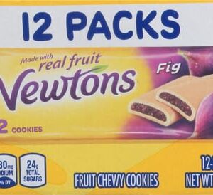 Newtons Soft & Fruit Chewy Cookies, (2 Cookies Per Pack) Fig, 24 Oz (Pack of 12)