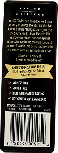 Taylor & Colledge Organic Vanilla Bean Paste with Seeds, 1.7oz Tube