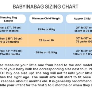 BABYINABAG Very Warm 2.5 Tog Quilted Winter Model Baby Sleep Bag or Sack, Plush Minky Dot for Infants and Toddlers (Medium (10-24 mos))