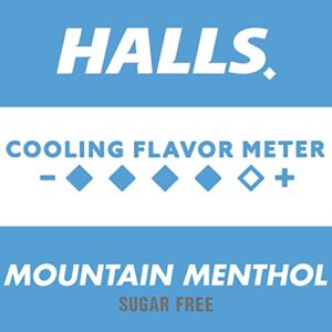 HALLS Relief Mountain Menthol Sugar Free Cough Drops, Economy Pack, 12 Bags of 70 Drops (840 Total Drops)