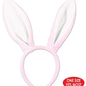 Beistle Soft-Touch Bunny Ears Pink & White