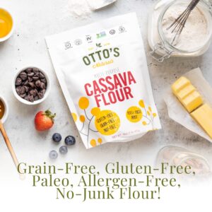 Otto's Naturals Cassava Flour, Gluten Free and Grain-Free Flour For Baking, Certified Paleo & Non-GMO Verified, Made From 100% Yuca Root, All-Purpose Wheat Flour Substitute, 2 lb Bag